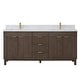 Palos Bath Vanity with Grain Composite Stone Top without Mirror - Bed ...