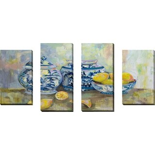 "Lemon Life" Print on Canvas Set of 4 - Bed Bath & Beyond - 36659940