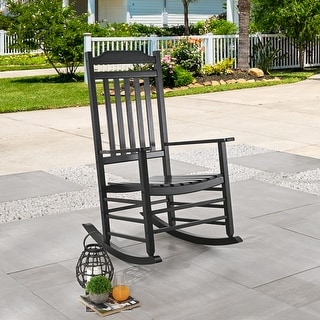 Patio Festival Outdoor Wood Rocking Chair Rocker - Bed Bath & Beyond ...