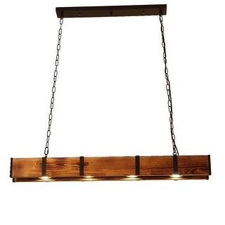 Vintage Rustic Wood Beam Ceiling Light - Bed Bath & Beyond - 39987631