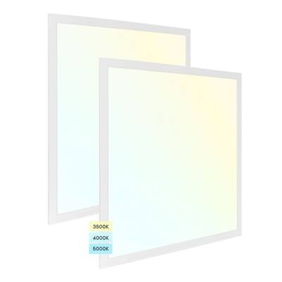 Luxrite 2x2 FT LED Flat Panel Lights, 40W, 3 Color Selectable 3500K ...