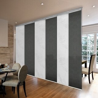 InStyleDesign 6-Panel Single Rail Panel Track Extendable 70"-130"W x 94 ...