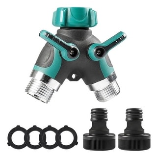 Garden Hose Splitter 2 Way Heavy Duty - Faucet Spigot Splitter - Bed ...