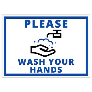 Please Wash Your Hands Peel & Stick Decals, All Seasons, Stationery ...