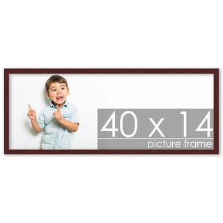 40x14 Traditional Mahogany Wood Picture Panoramic Frame - Panoramic ...