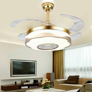 Crystal LED Chandelier Invisible Ceiling Light Lamp w/ Remote Control ...