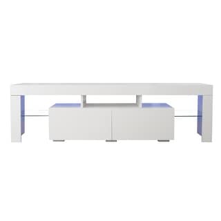 67 inch TV Stand TV Table with Fixed Media Shelf&Metal Sled Base - Bed ...