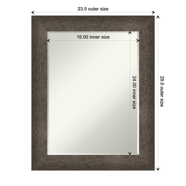 Dappled Half-Inch-Bevel Wood Framed Wall Mirror - Glass Size 18x24 ...