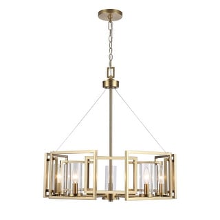 Marco 5-Light Chandelier in Brushed Champagne Bronze with Clear Glass ...