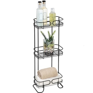 Bathroom Stand Bathroom 3 Tier Metal Tower Organizer - 6.3"D x 9.8"W x ...