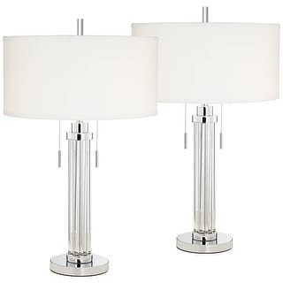 Glass Column Table Lamps Set of 2 - 30" x 18" - Bed Bath & Beyond ...