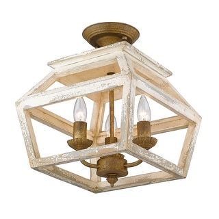 Golden Lighting Haiden 3 Light 13" Wide Semi-Flush Ceiling Fixture ...