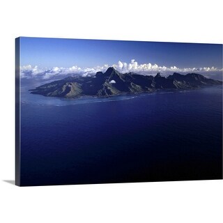 "An aerial view of the mountainous tropical island of Moorea" Canvas ...