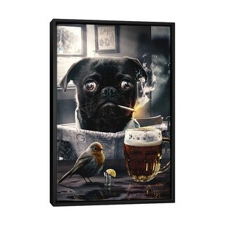 iCanvas "Pug In A Pub" by Adam Cousins Framed - Bed Bath & Beyond ...