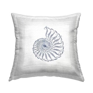 Stupell Simple Nautilus Shell Printed Outdoor Throw Pillow Design by ...