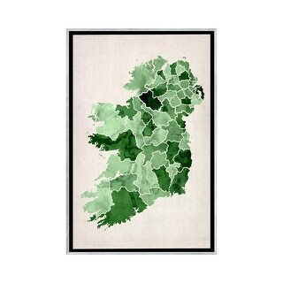 iCanvas "Ireland Watercolor Map" by Michael Tompsett Framed - Bed Bath ...