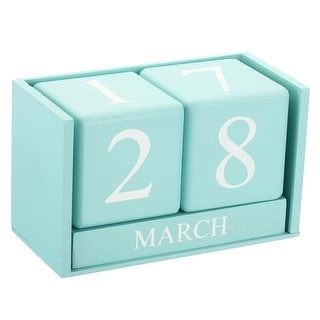 Vintage Wood Block Perpetual Calendar, Reusable Wooden Blocks Style 1 ...