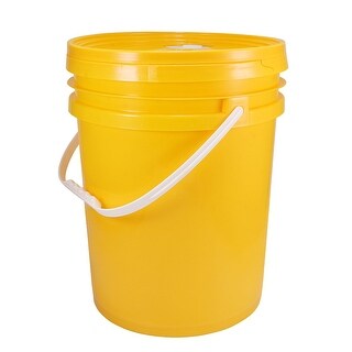 Plastic Paint Pail 20L Paint Can with Spout Lid, Yellow - Bed Bath ...