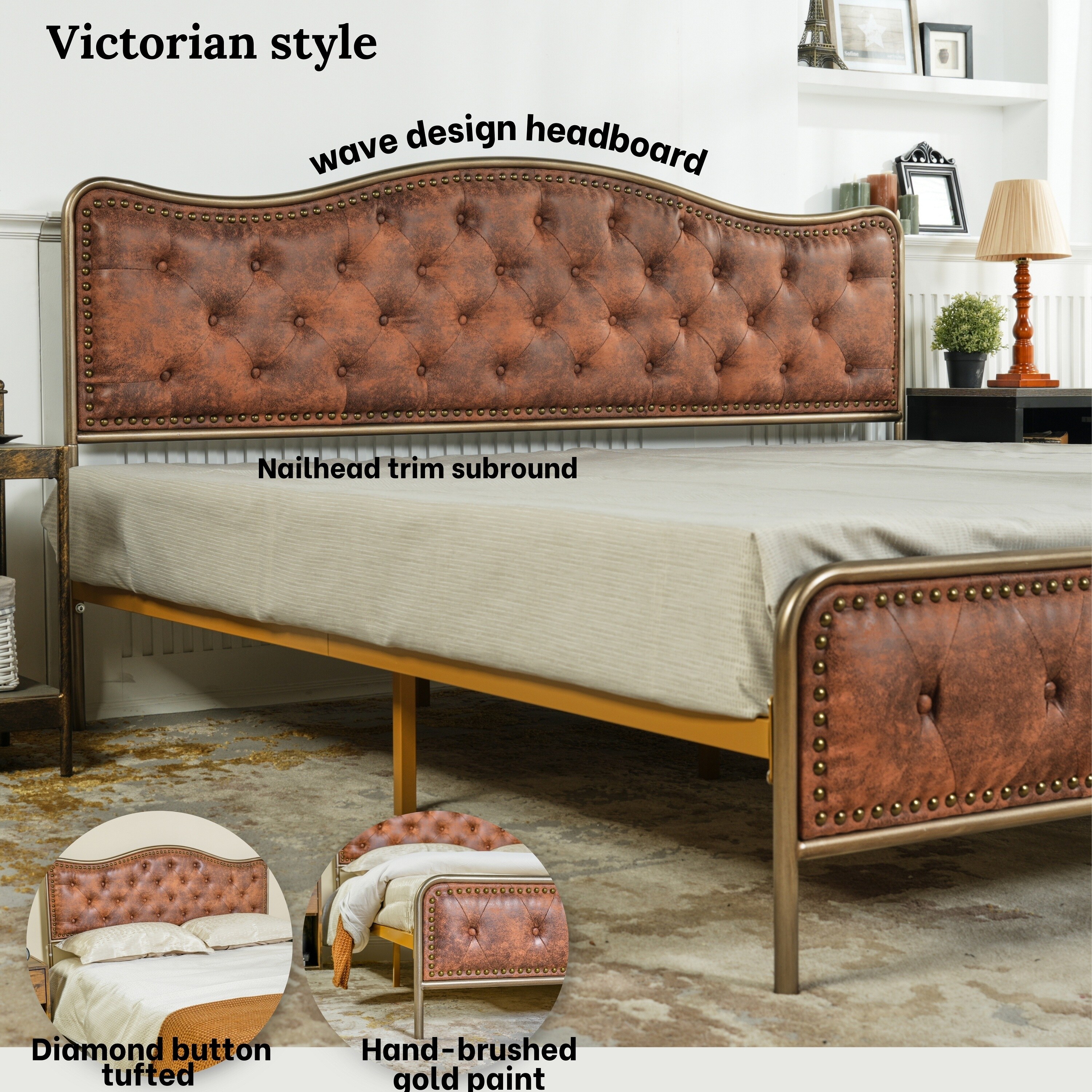 Victorian tufted headboard store