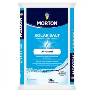 Morton Salt 3980 White Cyrstal Extra Coarse Solar Salt, 50 lbs - Bed ...