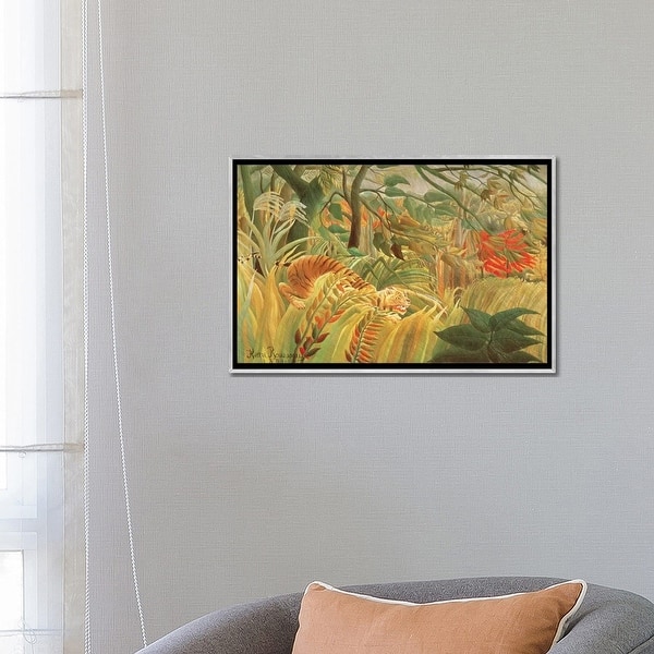 henri rousseau surprised tiger in a tropical storm