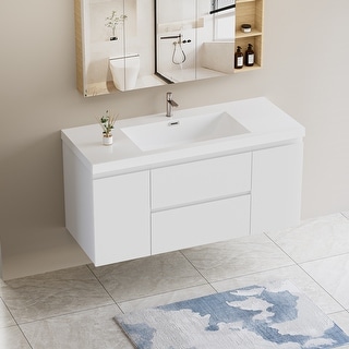 48" Floating Bathroom Vanity with Sink - Bed Bath & Beyond - 42740245