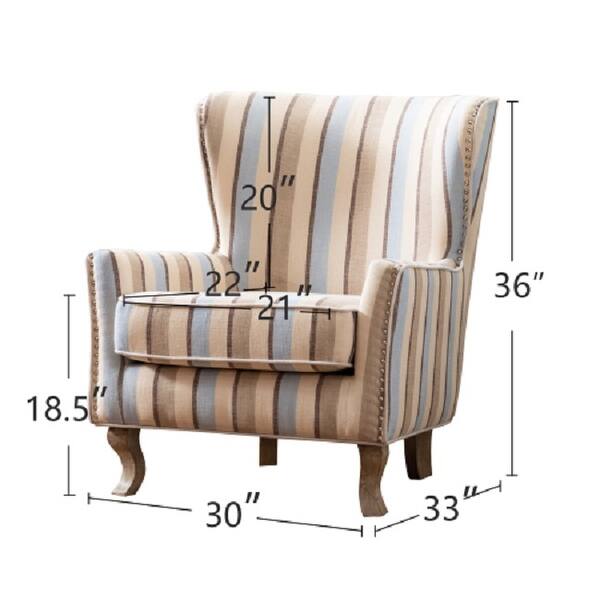 Shoreline 30\'\' Wide Wingback Chair in living room or home office ...