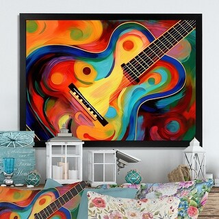 Designart "Music In Color Iii" Music Framed Wall Decor - Bed Bath ...
