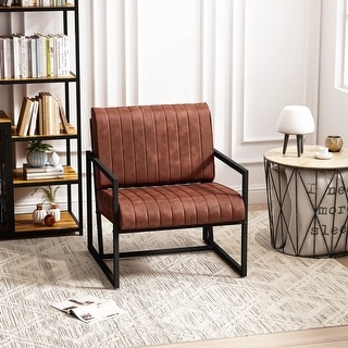 Modern Armchair with Extra-Thick Padded Backrest and Seat Cushion - Bed ...