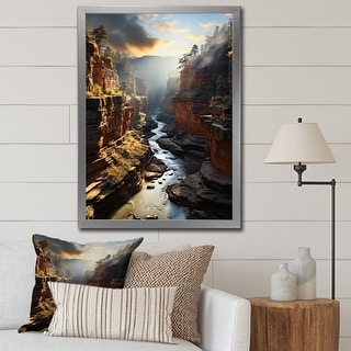Designart "Canyon Photography Eternal Embrace II" Canyon Framed Wall ...