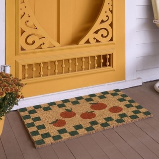 Oranges Checkerboard Fruit 18" x 30" Doormat - 18" x 30" - Bed Bath ...
