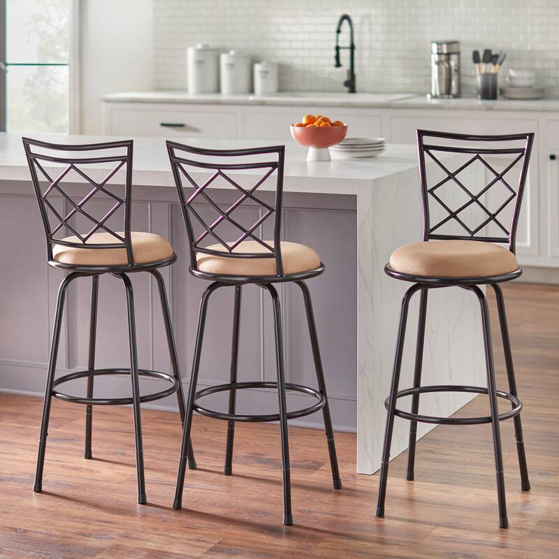 Simple Living Alyssa Adjustable Height Swivel Stools (Set of 3) - On ...