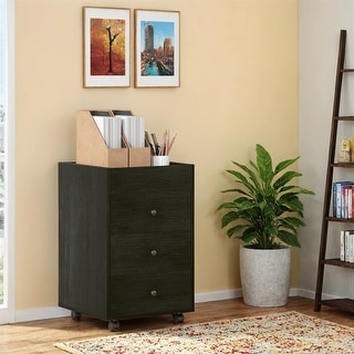 3 Drawer Home Office Storage Cabinet,Drawer on Wheels w/Removable Tray ...