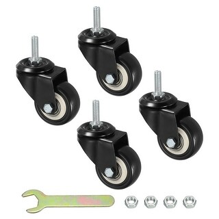 2 Inch Swivel Threaded Stem Casters 5/16"-18UNC Thread 110lbs Load ...