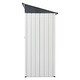Garden Metal Storage Lifter Shed Grey White 5x3x6ft Outdoor Storing ...