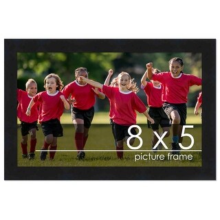 8x5 Contemporary Black Complete Wood Picture Frame with UV Acrylic ...