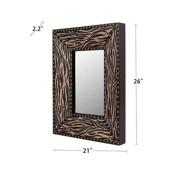 Brown Zebra Rectangle Decorative Wall Hanging Mirror - Bed Bath ...