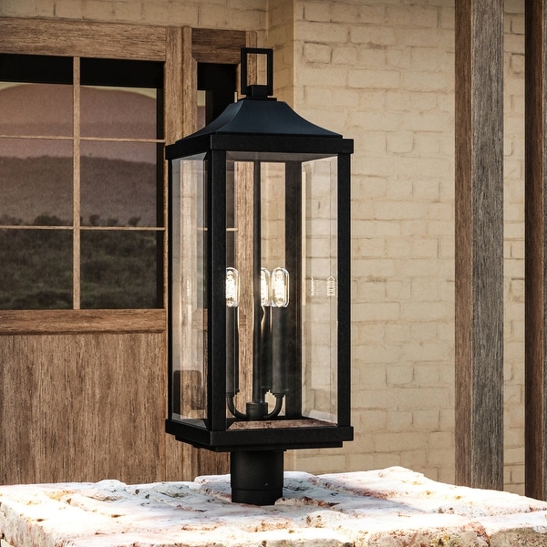 Waterproof Outdoor 1-Light Aluminum Black Post Light Lamp - On Sale ...