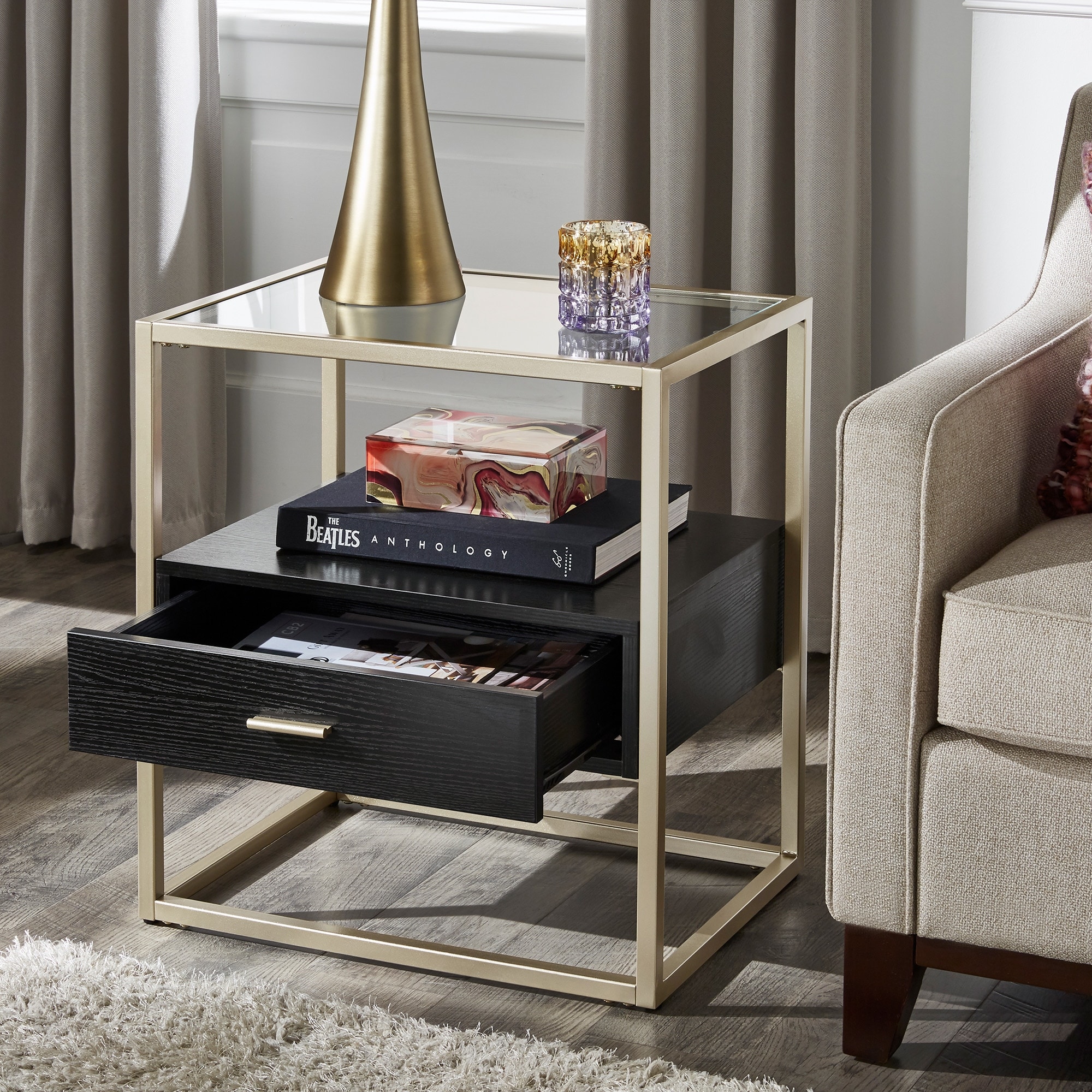 Glass Drawers End Tables Bed Bath Beyond