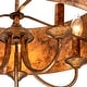 5-Light Industrial Antique Distressed Rusted Drum Chandelier with Rusty ...