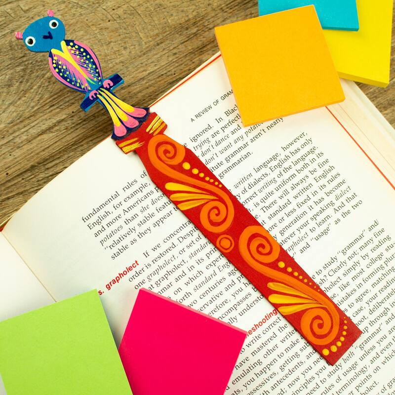 Novica Handmade Reading Owl Wood Bookmark - Overstock - 39103219
