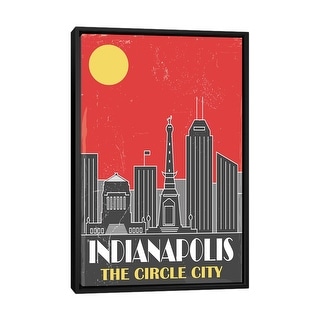 iCanvas "Indianapolis, Red" by Fly Graphics Framed Canvas Print - Bed ...