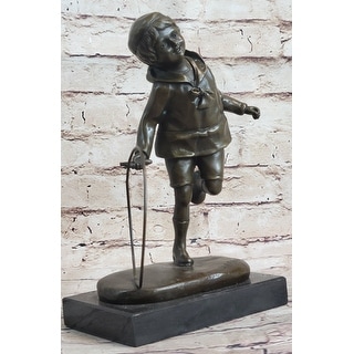 Child With Hula Hoop Bronze Metal Statue Sculpture Figurine Figure ...