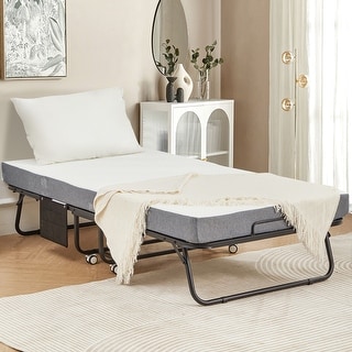 Erommy Folding Bed with Memory Foam Mattress: Portable foldable guest ...