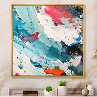 Designart "Winter of Delightful Uncertainty" Abstract Shapes Framed ...