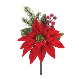Poinsettia Flower Pick (Set of 2) - Bed Bath & Beyond - 37971795