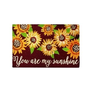1'6"x2'6" You Are My Sunshine Sentiment Yellow Sunflower Rectangle ...