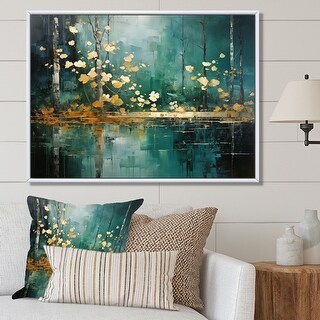 Designart "Bold Forest Emerald Canopy I" Landscapes Canvas Prints - Bed ...