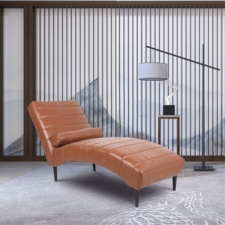 Modem Chaise Lounge For Bedroom Office Living Room, Luxury PU, Brown ...