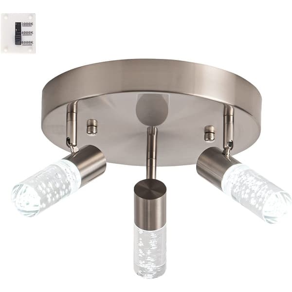 3 light modern flush mount ceiling spot light fixture LED rotating ...